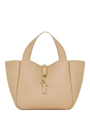 Saint Laurent Saint Laurent Le 5 À 7 Baby Bea Grained Leather Bag Light Beige