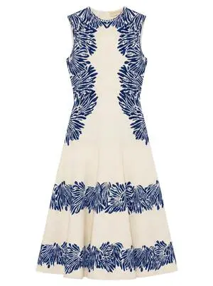 Ulla Johnson Iona Jacquard-knit Midi Dress - Ocean