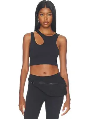On On Studio Asymmetric Crop Top Black
