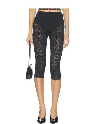 Nbd Lace Capri Leggings - Black