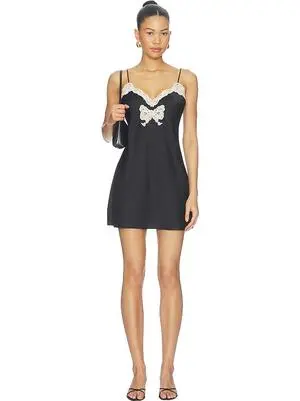 LoveShackFancy Maristella Dress With Lace Trim - Black