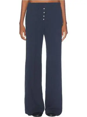 LESET Pointelle Boxer Pant Midnight Melange - Midnightmelange