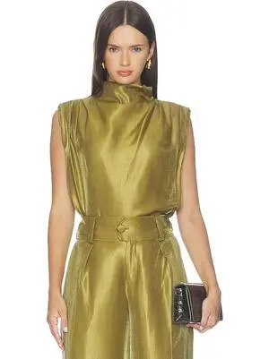 AMANDA UPRICHARD Amanda Uprichard Sleeveless Taffeta Top