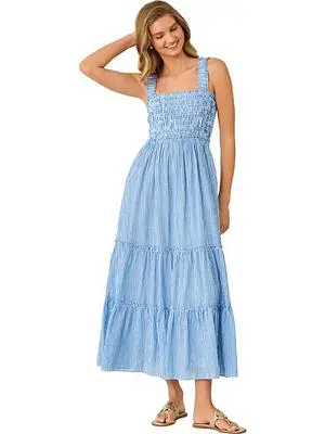 Lilly Pulitzer® Lilly Pulitzer Hadly Smocked Maxi Dress Blue