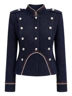 JULIA ALLERT Julia Allert Double-Breasted Military Jacket Blue