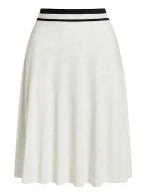 CONQUISTA A-line Skirt With Contrast Waistband - Black