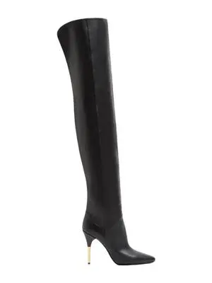 Valentino Garavani Over-the-knee Calfskin Boots - Black