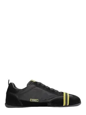 Fendi Suede Panelled Sneakers - Black