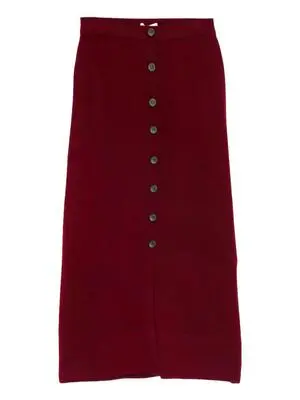 Altuzarra Callahan Button-up Maxi Skirt - Red