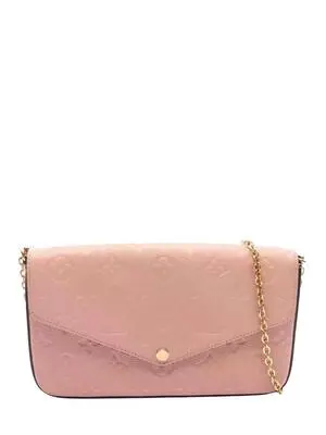 LOUIS VUITTON Monogram Empreinte Pochette Felicie - Pink