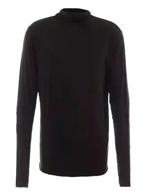 THOM KROM High-neck Sweater With Exposed Seams - Grey