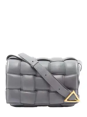 Bottega Veneta Nappa Intrecciato Padded Cassette Crossbody Bag - Grey