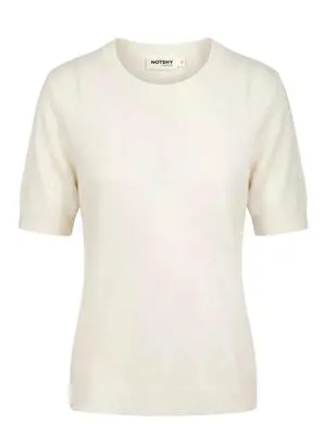 NOTSHY Short Sleeve Cashmere Sweater - Neutrals
