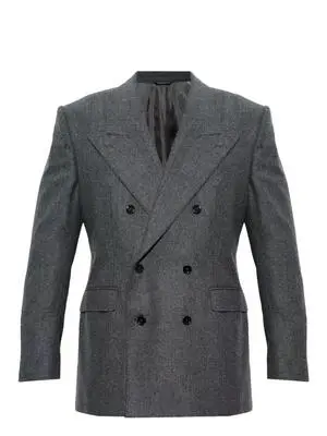 Dolce & Gabbana Double-breasted Wool Blazer - Grey
