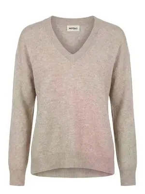 NOTSHY V-neck Cashmere Sweater - Neutrals