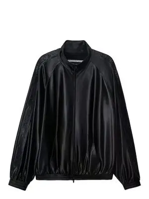Alexander Wang Embossed Logo Panel Track Jacket - Black