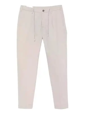 Eleventy Drawstring Pleated Trousers - Neutrals