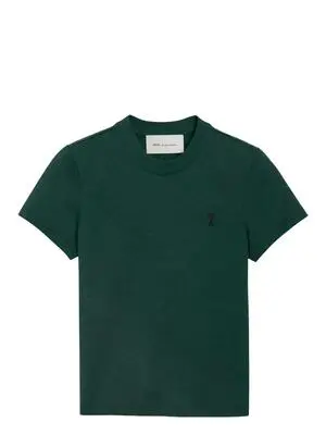 AMI Paris AMI Paris Ami De Coeur Embroidered T-Shirt Green