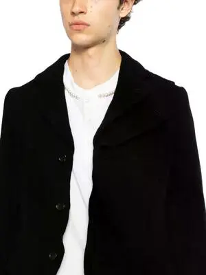 Comme Des Garçons Layered Button-fastening Blazer - Black