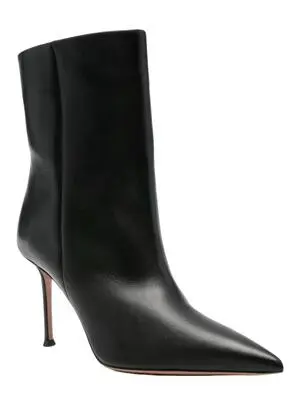 AQUAZZURA Pointed-toe Stiletto-heel Ankle Boots - Black