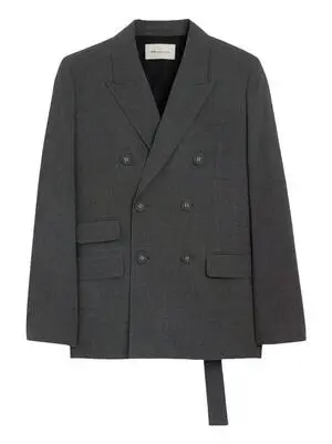 AMI Paris Double-breasted Blazer - Grey