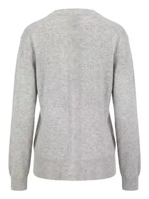 NOTSHY Fine-knit Cashmere Sweater With Ribbed Trim And Side Slits - Grey