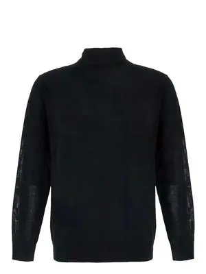 KANGRA Roll Neck Wool Sweater - Black