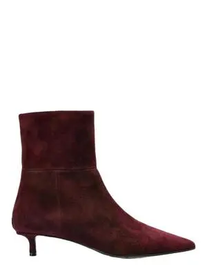 JIMMY CHOO Jimmy Choo Burgundy Suede Ankle Boots Red