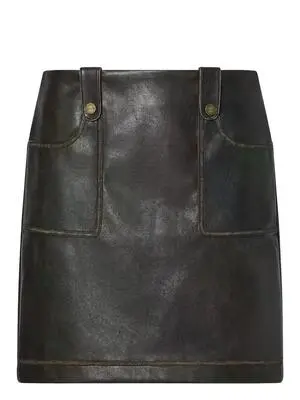 Liu Jo Coated Skirt - Brown