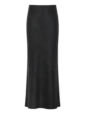 Elisabetta Franchi Crocodile-effect Maxi Skirt - Black