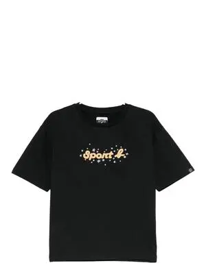AGNES B. Logo Print T-shirt - Black