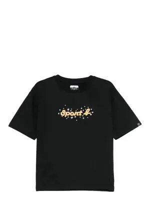 AGNES B. Logo Print T-shirt - Black