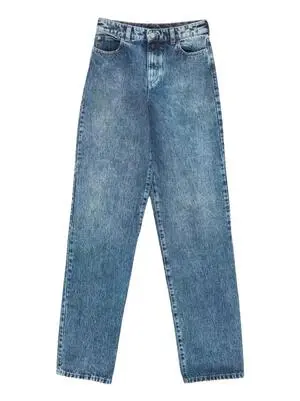 Emporio Armani Acid Wash Straight Leg Jeans - Blue