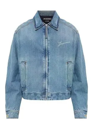 Jacquemus Jacquemus De-Nîmes Canevas Zip-Up Denim Jacket Blue