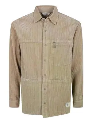 Aspesi Corduroy Zip-pocket Shirt Neutrals