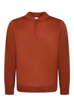Paul Smith Rust Washable Merino-wool Polo Shirt - Brown