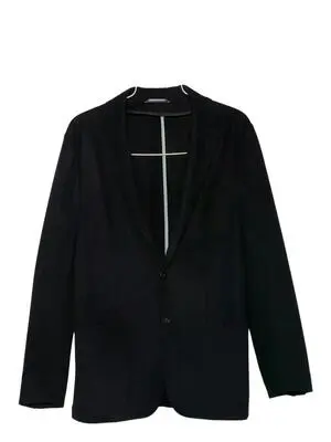 Canali Notched-lapel Patch-pocket Blazer - Black