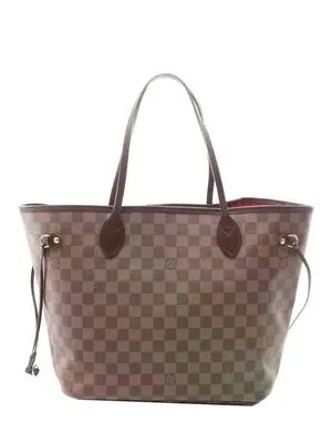 LOUIS VUITTON Damier Ebene Neverfull Mm Tote Bag - Brown