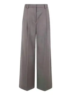 Filippa K Pleated Wide-leg Trousers - Grey