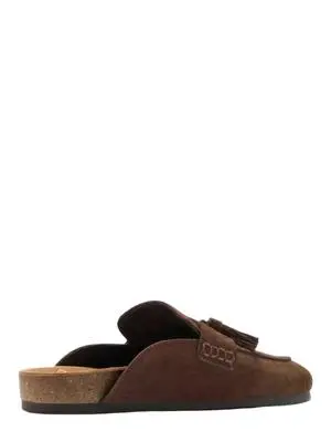 Sam Edelman Sam Edelman Astrid Suede Mules With Tassel Detail Brown