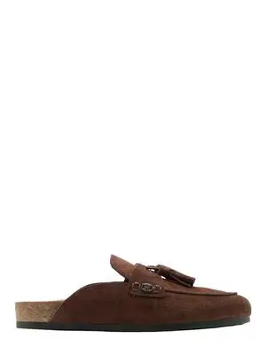 Sam Edelman Sam Edelman Astrid Suede Mules With Tassel Detail Brown