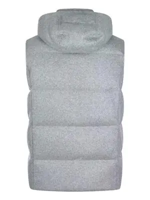 Eleventy Hooded Padded Gilet - Grey