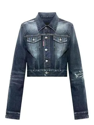 Dsquared2 Distressed Denim Jacket - Blue