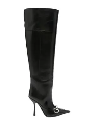 Gucci Boulevard Boots With Horsebit Detail - Black