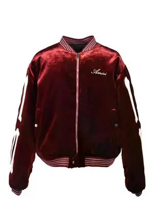 AMIRI AMIRI Velvet Bomber Jacket With Bone Appliqué