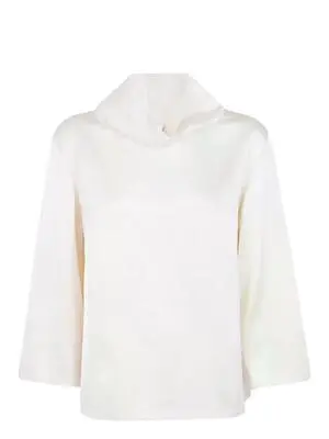 BY MALENE BIRGER Vica High Neck Blouse - Neutrals