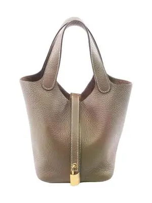 Hermès Clemence Picotin Lock 18 Handbag - Brown