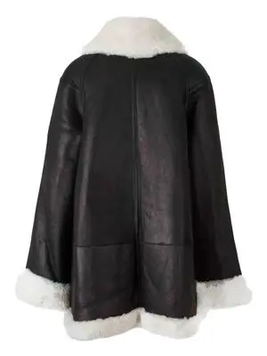 Altuzarra Shearling-trim Leather Coat - Black