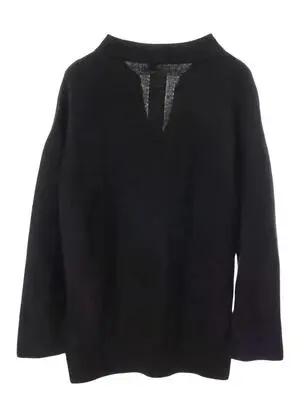 Hermès Jacquard H Pattern V-neck Sweater - Black