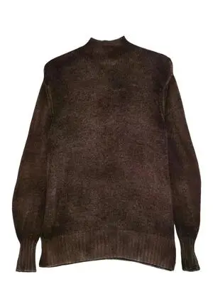 Avant Toi High-neck Rib-trimmed Sweater - Brown